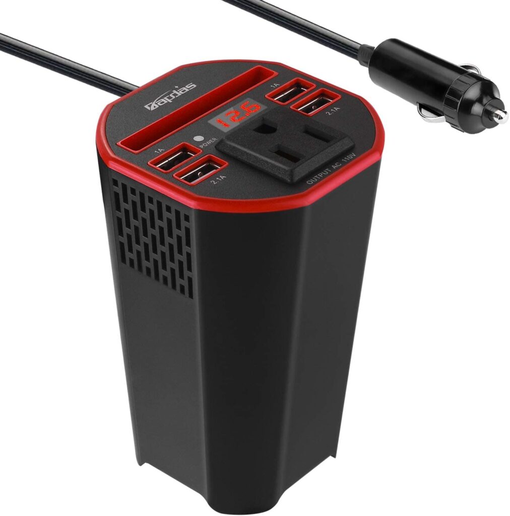 BMK 200W Inverter – DC 12V to AC 110V Car Power Inverter, USB & 110V AC ...