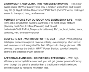 DOKIO Solar Panel Review - 18V, 110W Foldable Panel
