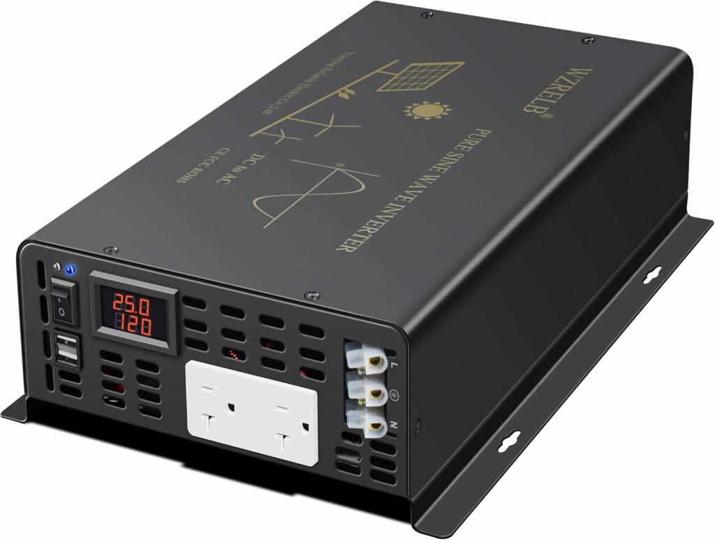 WZRELB Pure Sine Wave 5000W 24V Power Inverter