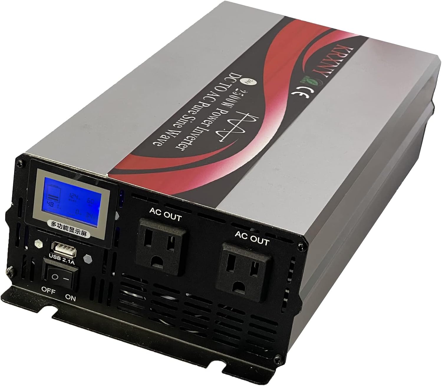 KRXNY 2500W Off Grid Pure Sine Wave Power Inverter