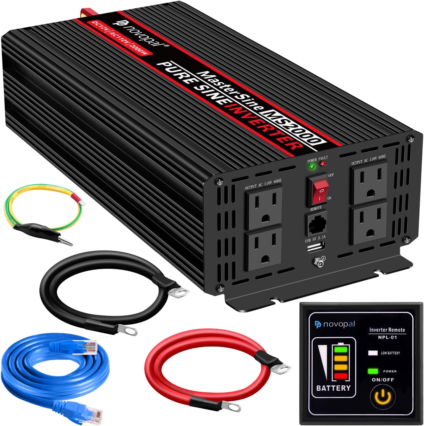 WZRELB Pure Sine Wave 5000W 24V Power Inverter
