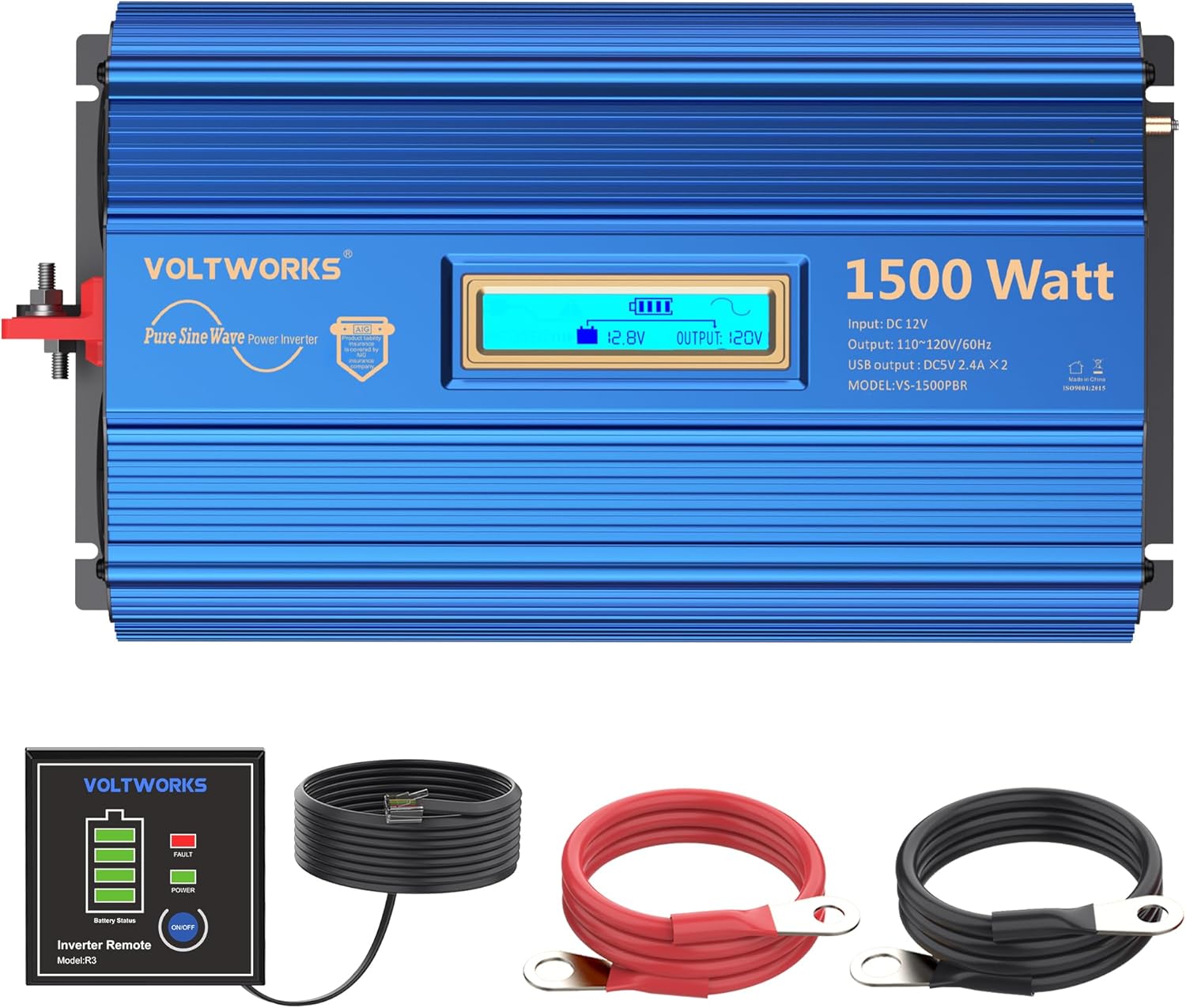 Voltworks 1500W Pure Sine Wave Power Inverter